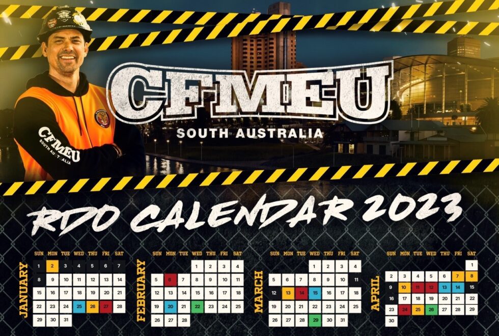 The 2023 RDO Calendar is out now!! - CFMEU SA