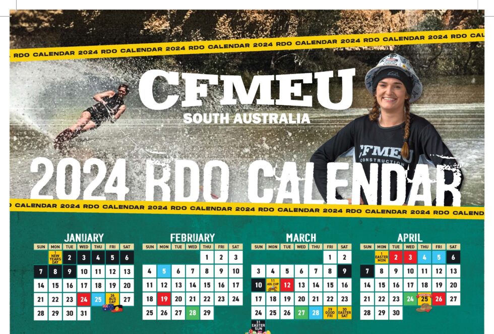 THE 2024 RDO CALENDAR IS OUT NOW!! - CFMEU SA